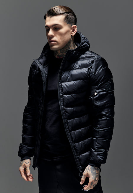 SikSilk Mens Light Grey Puffer Jacket | SikSilk DE